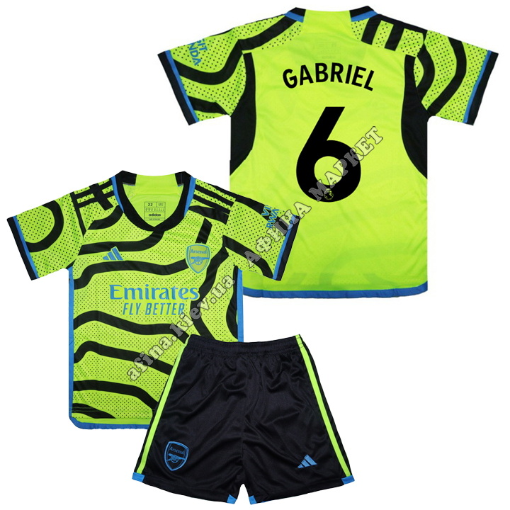 Купити дитяча футбольна форма gabriel 6 арсенал 2023-2024 adidas away ...